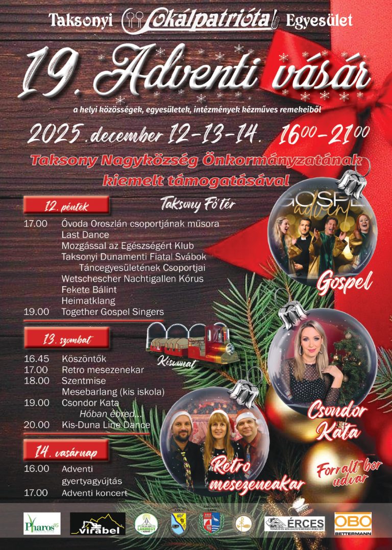 Háromnapos Adventi vásár Taksonyban